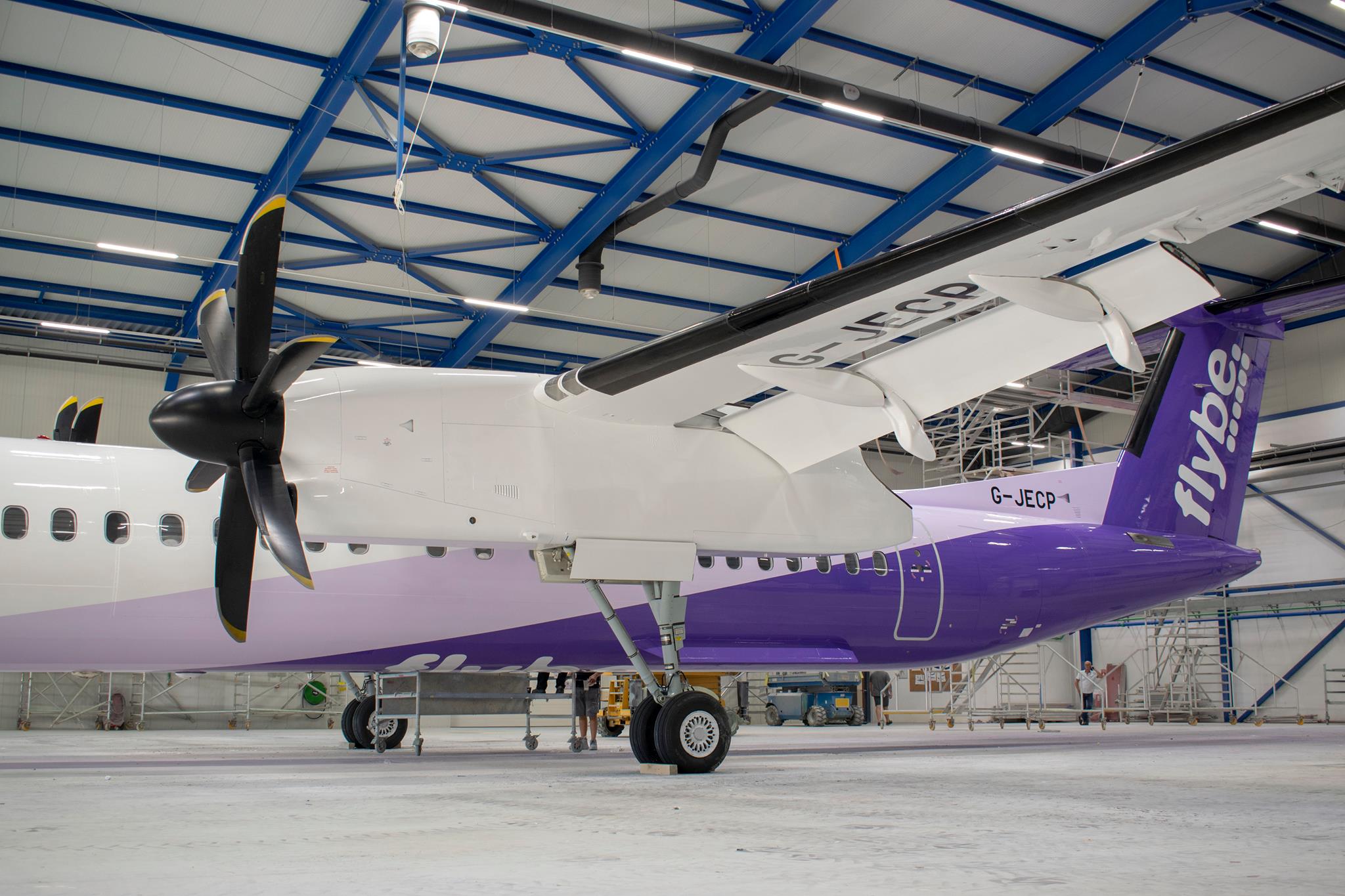 TheDesignAir –Flybe Launches Simplified Livery On Q400 Aircraft