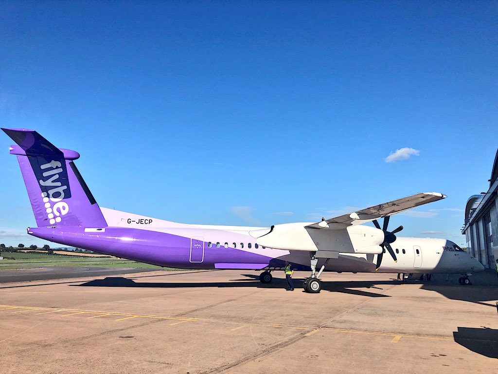 TheDesignAir –Flybe Launches Simplified Livery On Q400 Aircraft
